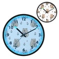 Capybara Flower Pattern Wall Clock 12 Inch Voice Activated Night Light ...