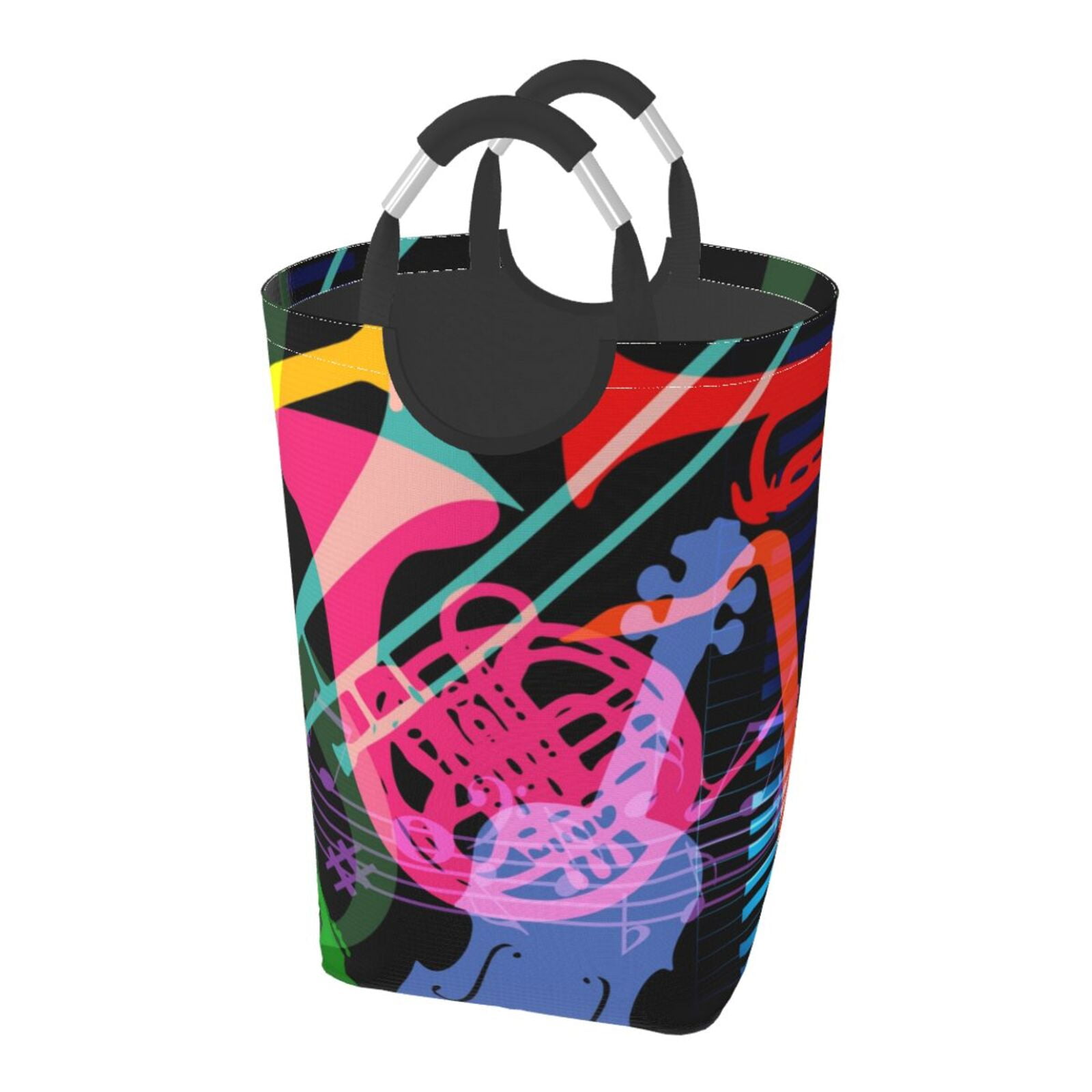 XMXY Clef Keyboard Keys Rectangular Laundry Basket Organizer ...