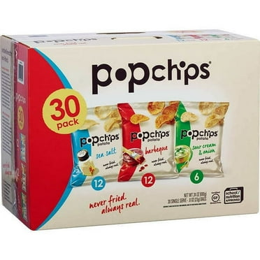 Popchips Potato Chips, Variety Pack, 0.8 oz, 30 ct - Walmart.com