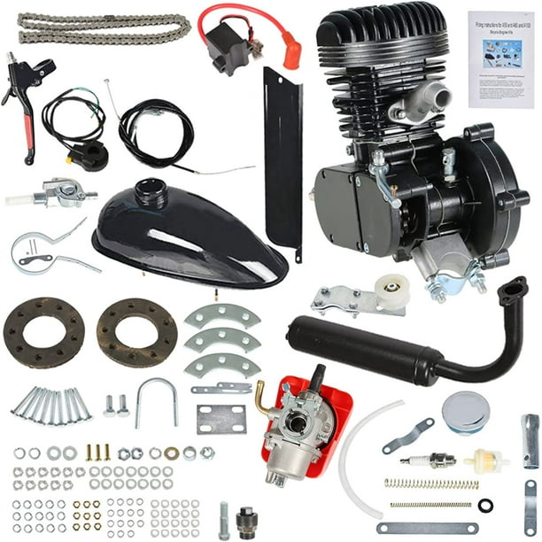 Labwork 2 Stroke 100cc Bicycle Motor Kit Bike Motorized Petrol Gas Engine Set Black - Walmart.com