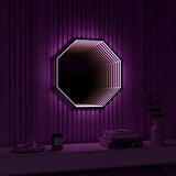 Ozarke 3D Octagon Infinity Mirror Light LED Wall Mirror RGB Color ...
