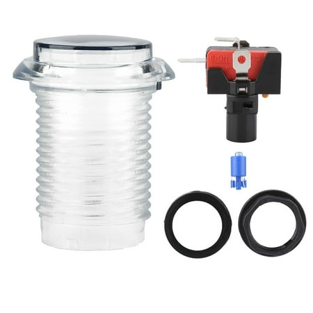 Arcade LED Button,32MM Transparency LED Illuminated Arcade Push Button ...