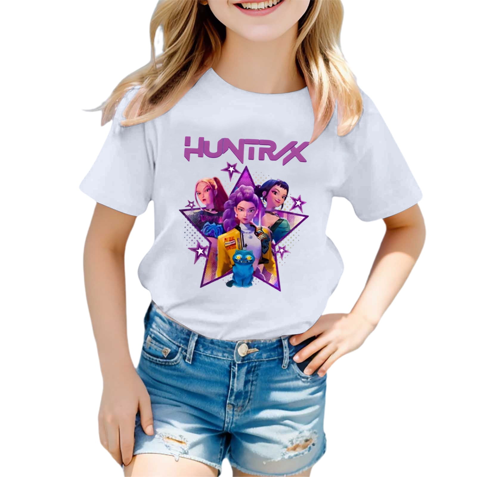 Click here for Svbnaue Girls Casual Short Sleeve Round Neck Tee L... prices