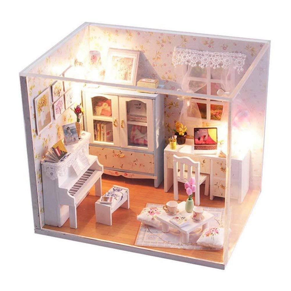 Flever Dollhouse Miniature Diy House Kit Creative Room With Furniture