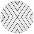 SAFAVIEH Adirondack Evonne Geometric Area Rug, Ivory/Grey, 6' x 6 ...