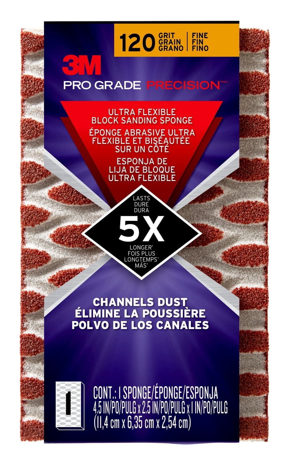 3M Pro Grade Precision Ultra Flexible Block Sanding Sponge - Walmart.ca