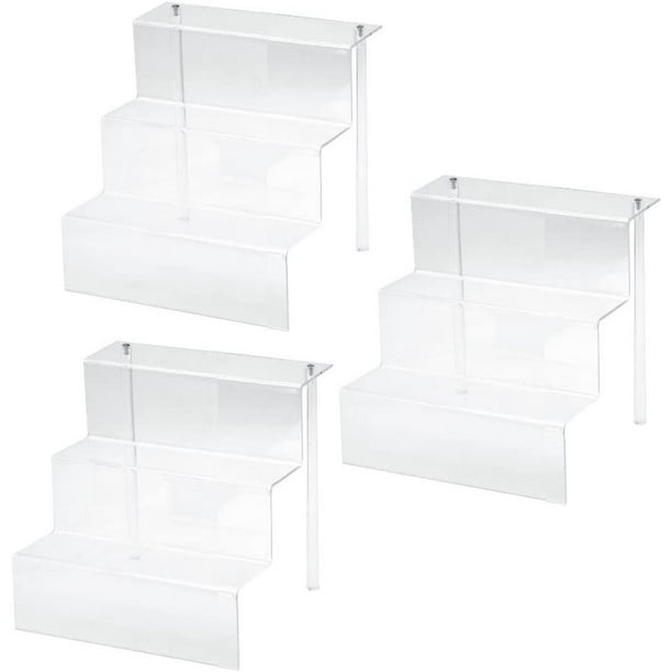 888 Display Three-Tier Acrylic Step Display Ultra Clear and Versatile ...