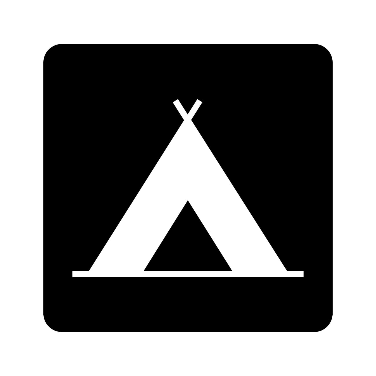 Camping Icon Sticker Decal Die Cut - Self Adhesive Vinyl - Weatherproof ...