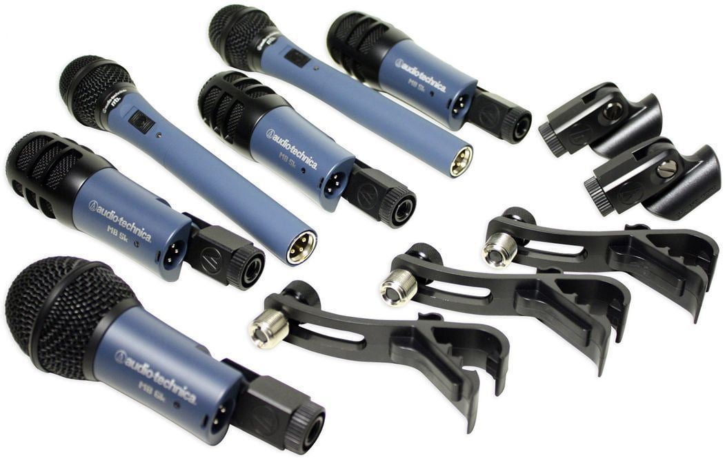 Audio Technica MB/DK6 Drum-Microphone Kit-3 Snare/Tom Mics, 1 Kick, 2 ...