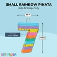 Rainbow Number 7 Pinata for 7th Birthday, Fiesta, Cinco de Mayo (12x16 ...