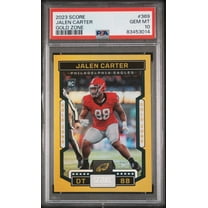 Graded 2023 Panini Score Jalen Carter #369 Gold Zone Rookie RC Football ...