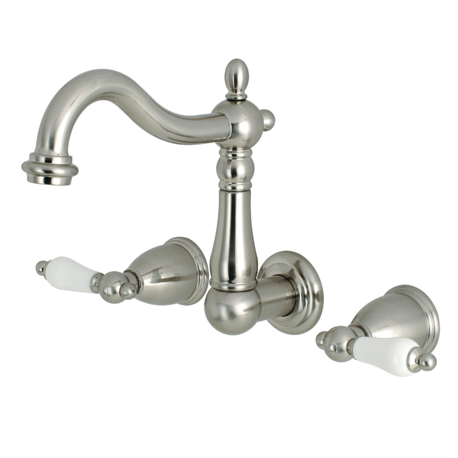 Kingston Brass KS1258PL 8-Inch Center Wall Mount Bathroom Faucet ...