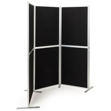 Quartet Show-It! 3-Panel Display System, 6' x 3', Double-sided, Blue ...