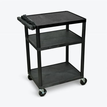 Urban Shop Storage Cart with Charging Capabilities, Black - Walmart.com
