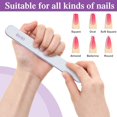 200 Pcs Nail Files 80/80 Grit Double Sides Emery Boards Reusable Nail ...