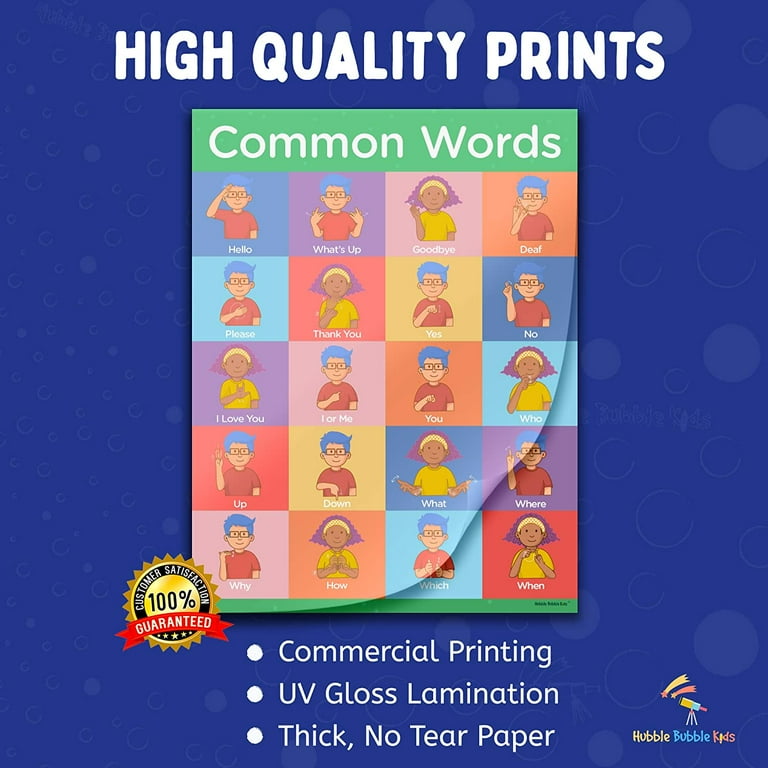 American Sign Language Decor ASL Posters For Classroom - 3 Pack Sign ...