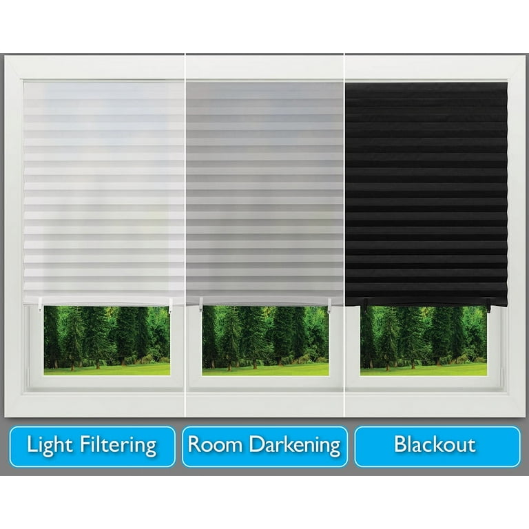 Redi Shade No Tools Originial Blackout Pleated Paper Shade Stars 36 in x 72 in 4 Pack Walmart