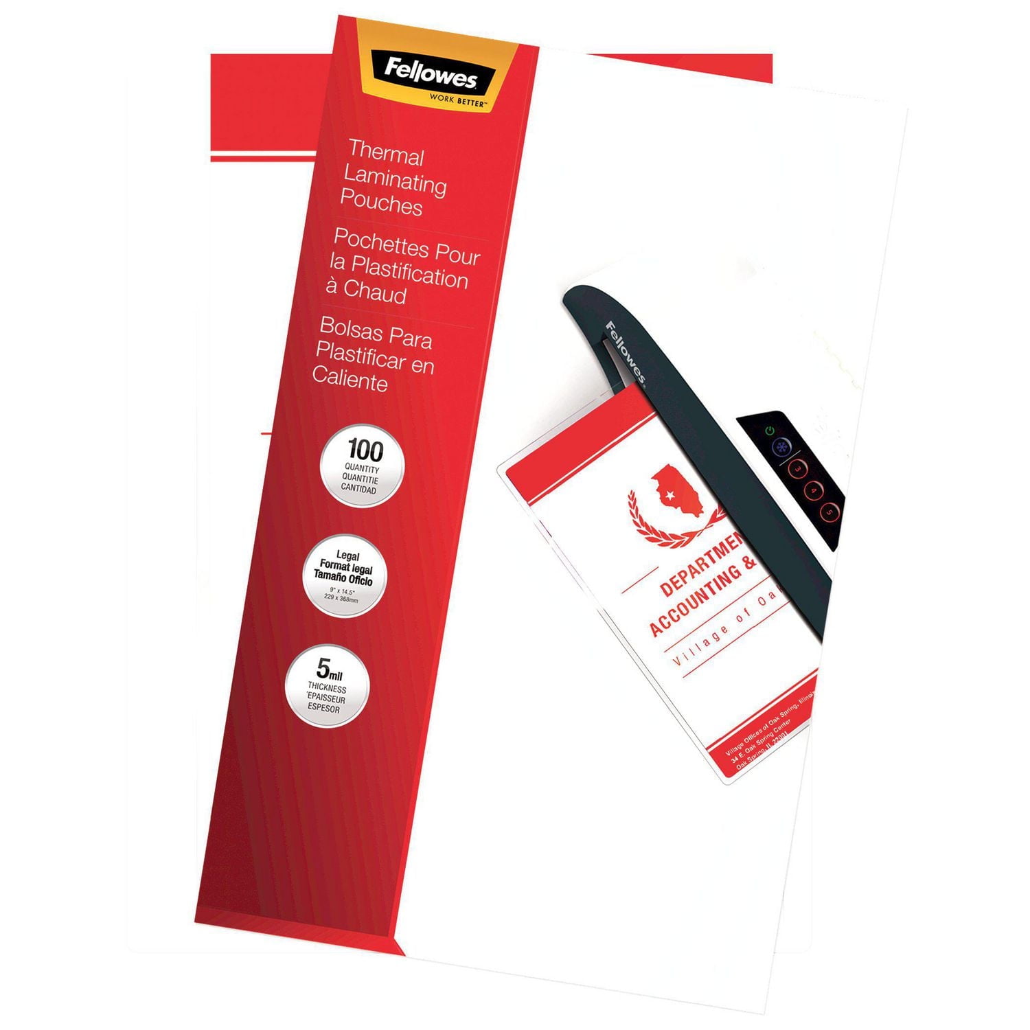 Click here for Fellowes Glossy Pouches - Legal  5 Mil  100 Pack A... prices