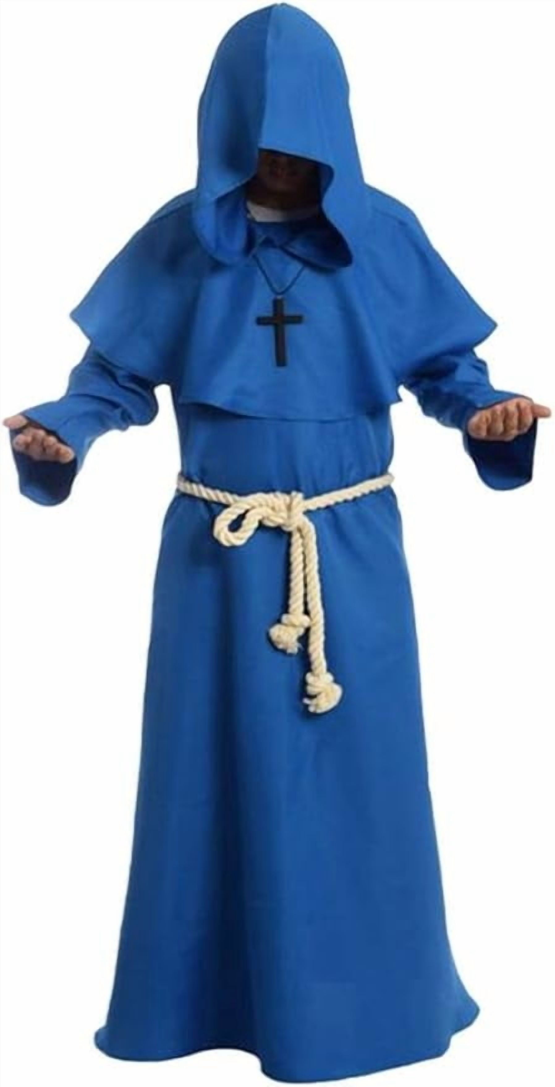 Albornoz de sacerdote, fraile medieval, capucha, monje renacentista ...