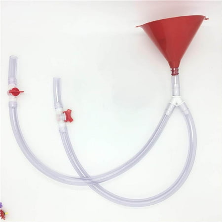 Double-head Beer Funnel Double Tube Beer Funnel bar leakproof Beer ...