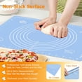 Silicone Pastry Mat for Baking, Dough Rolling Mat Non Stick Dough Mat ...