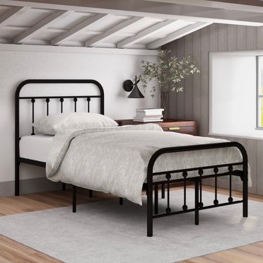 Weston Home Leona Metal Spool Full Bed, Black - Walmart.com