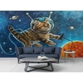 Abstract Cat Mural, Modern Wallpaper, Paper Wall Art Kids Wallpaper ...