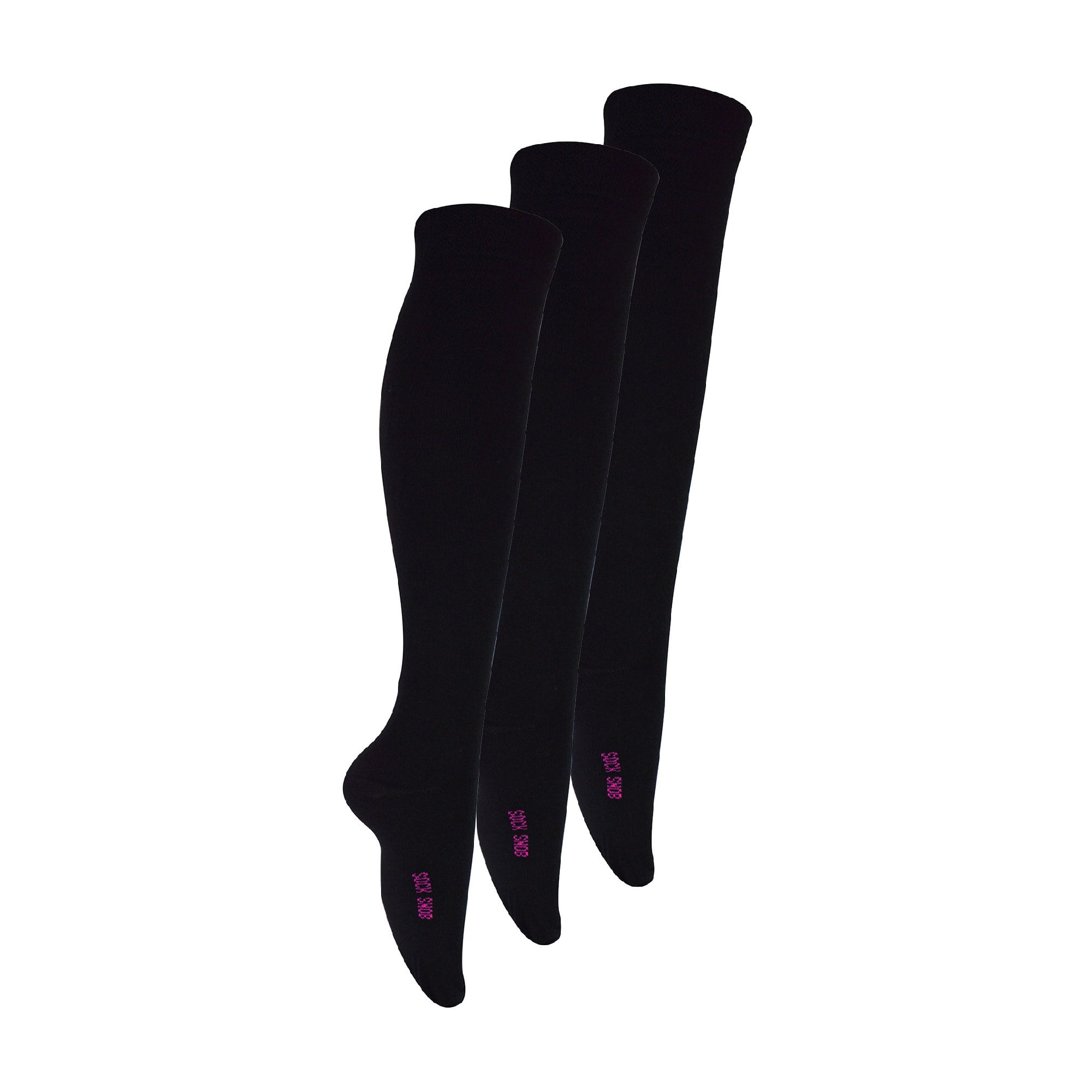 3 Pair Multipack Girls Knee High Bamboo Socks | Sock Snob | Plain Long School Socks for Kids ...