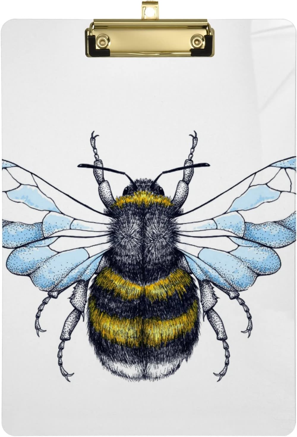 FMSHPON Honey Bee Clipboard Hardboard Wood Nursing Clip Board and Pull for Standard A4 Letter ...