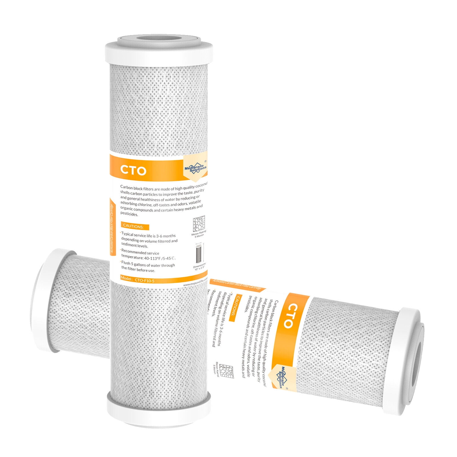 Coconut Shell CTO, Membrane Solutions Carbon Block Drinking Water ...