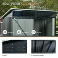 5Ft X 3Ft Outdoor Metal Storage Shed Transparent Plate Black - Walmart.com