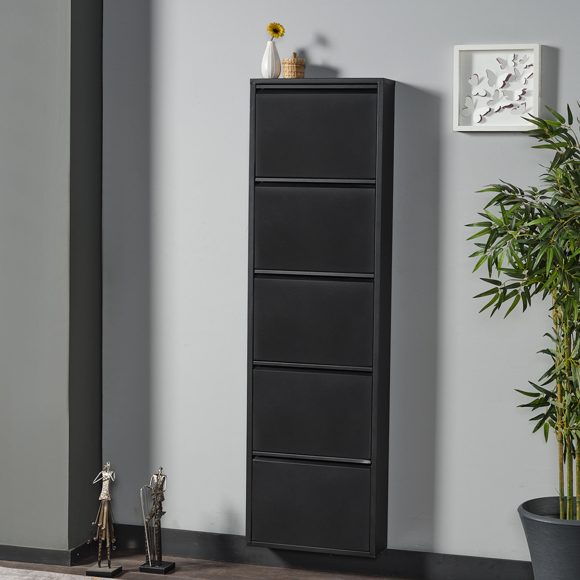 Flip Drawer Shoe Cabinet, Storage Organizer, Freestanding Shoe Rack ...