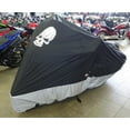Covered Living Deluxe all season Motorcycle cover SKULL logo in Black ...