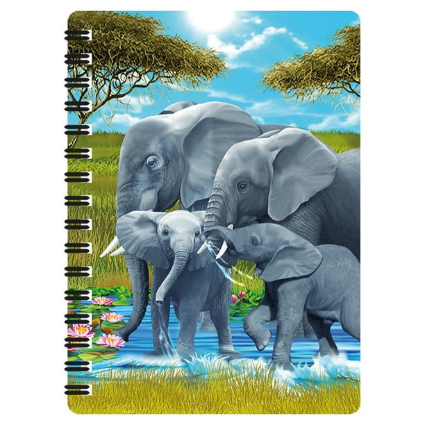 3D LiveLife Jotter - Pachyderm Pals from Deluxebase. Lenticular 3D ...