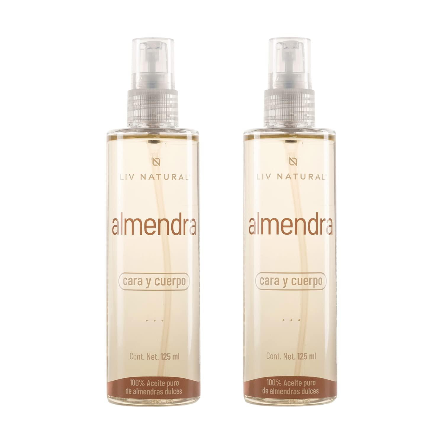 LIV NATURAL Set de 2 Aceites de almendras dulces 100% natural y puro ...