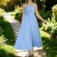 Babcutegg Elegant Sleeveless Round-Neck Summer Dress With Wave-Textured ...