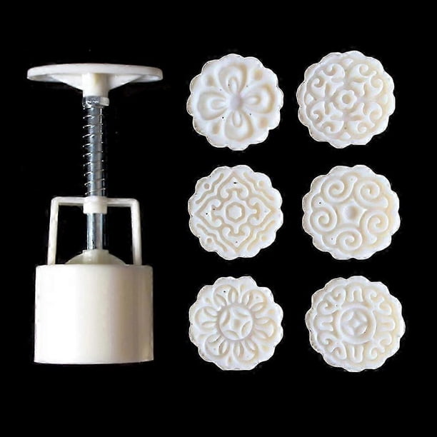 Mooncake Mold 50g Set Hand Press Dessert Diy Bake Lovers Gift Accessory ...
