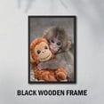 Affixzi Punch Print, Lonely Monkey Hugging Toy Poster, Abandoned Monkey ...