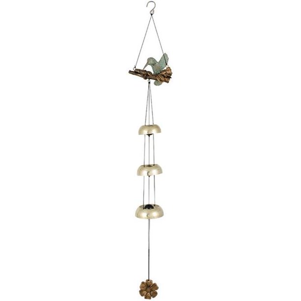 22 in. Wind Chime Canopies Triple Bell Hummingbird - Walmart.com