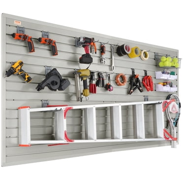 CrownWall Slatwall System: PVC Garage Organizer Wall Mount, 8’ x 4 ...