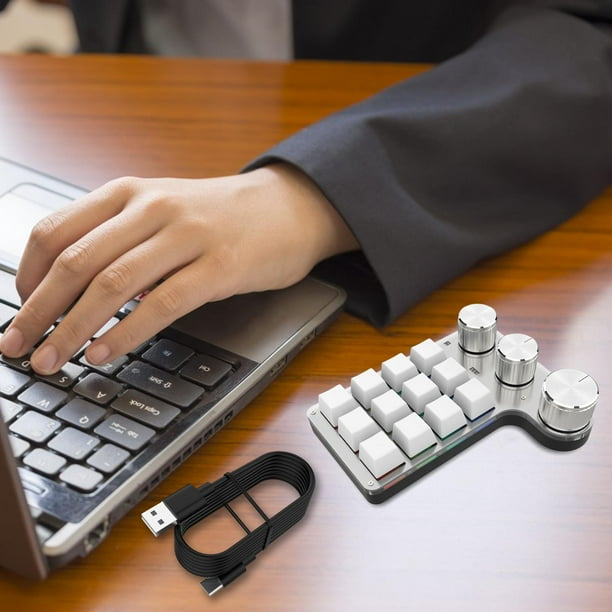 Teclado Digital portátil, 9 teclas, 3 perillas, contabilidad financiera ...