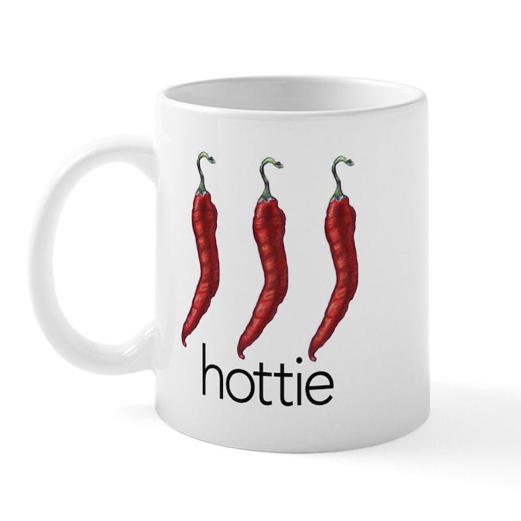 CafePress - Chili Pepper Hottie Mug Mugs - 11 oz Ceramic Mug - Novelty ...