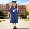 Kids Girls Graduation Gown and Cap with Doctoral Robe and Pockets for ...
