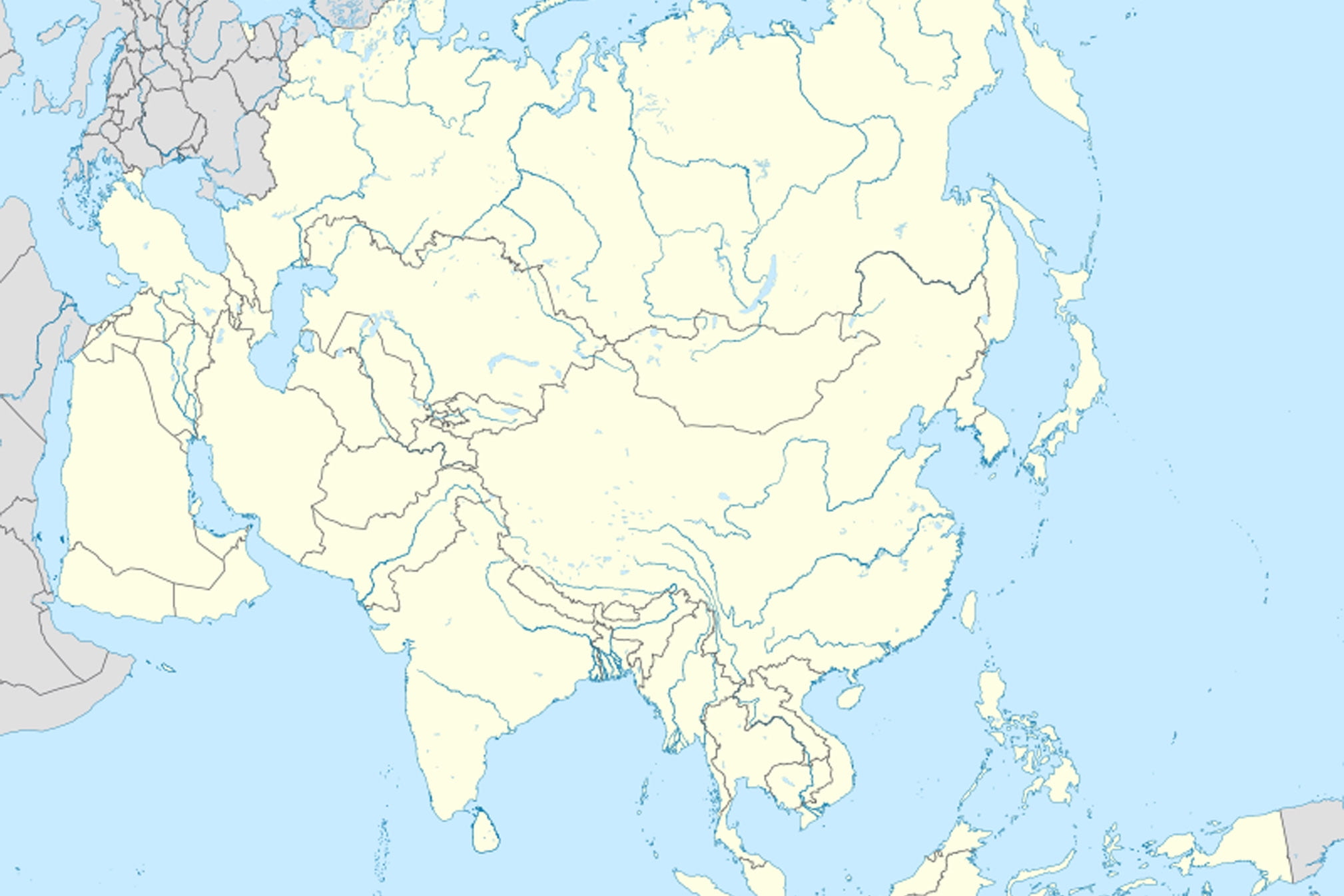 24x36 gallery poster, map of asia - Walmart.com