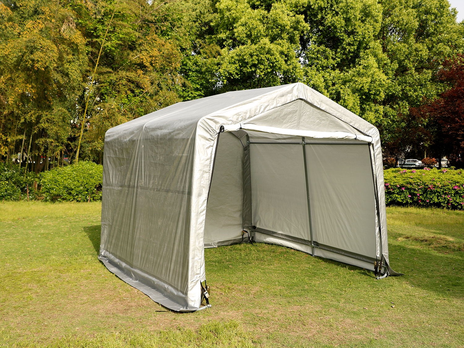 10x10x8ft Portable Heavy Duty Carport, Car Canopy Shelter Garage ...