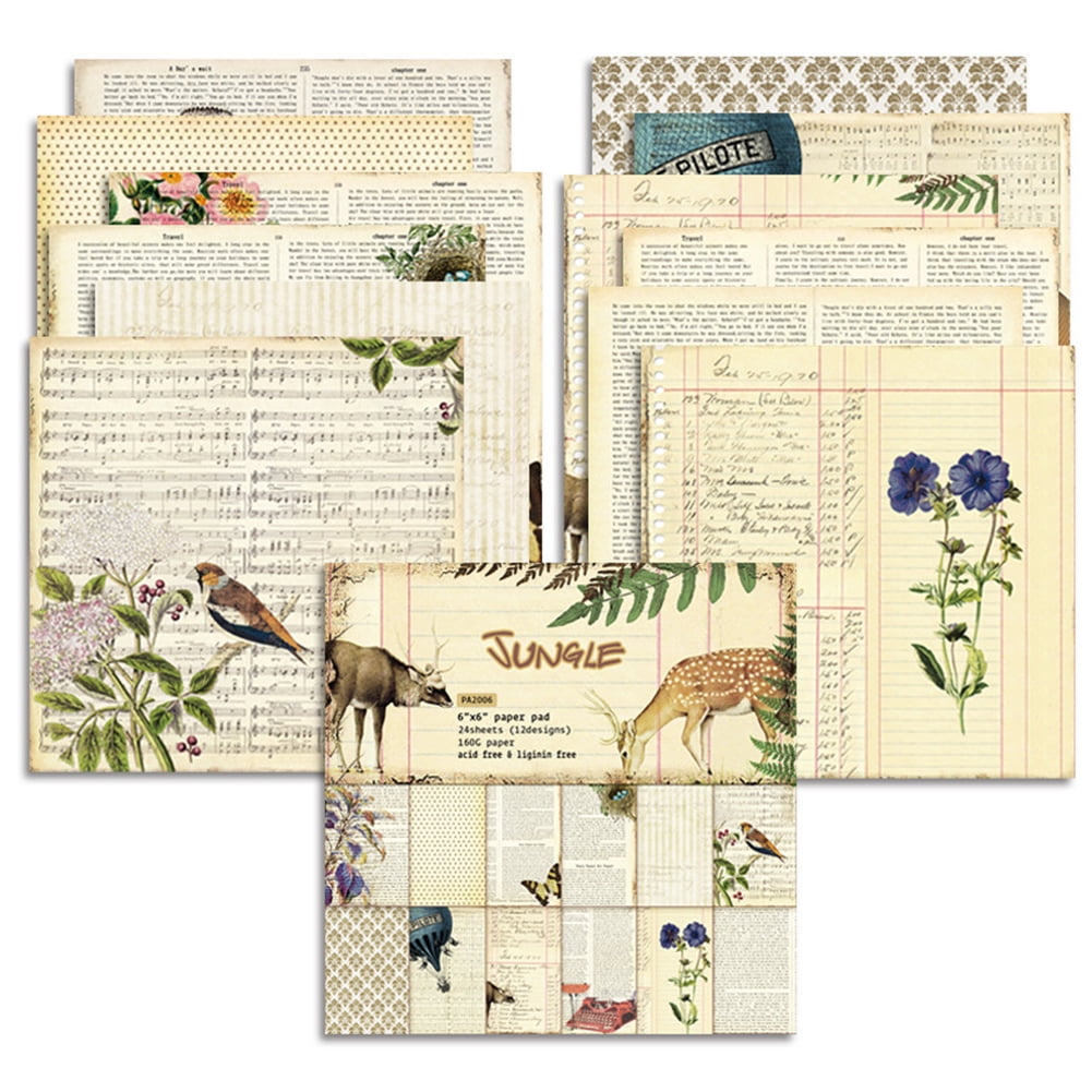 Vintage Scrapbook Paper Man