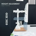VIVO Dual Monitor Adjustable Mount w/ Wood Base, Fits Computer Screens ...