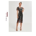 1920s Vintage Dress Summer Fringe Beaded Great Gatsby Flapper Evening ...