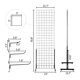 Bonnlo 6' x 2' Wire Grid Panel Tower with T-Base Floorstanding,Wire ...