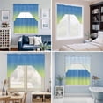 Blue and Yellow Gradient Swag Valance and Tier Set of 3, Gradient ...